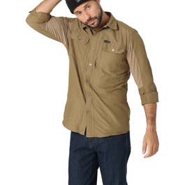 ATG by Wrangler Men's Long Sleeve Mix Material All Terrain Gear Shirt