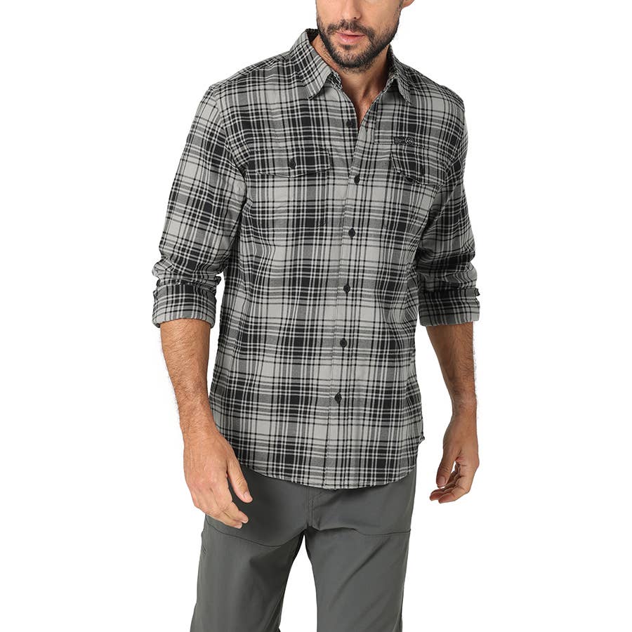 ATG by Wrangler Men's Long Sleeve Two Pocket Utility All Terrain Gear Shirt