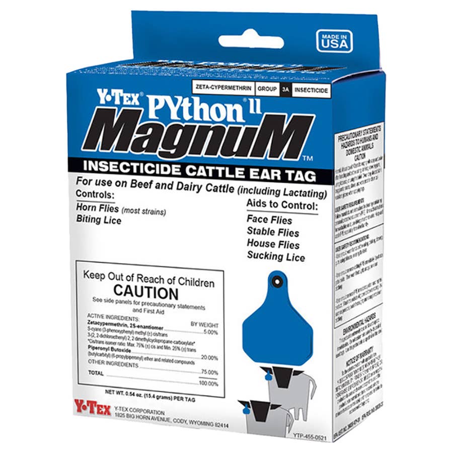 Y Tex Python Ii Magnum Insecticide Cattle Ear Tags