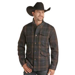 Powder River Outfitter Men's Plaid Wool Coat