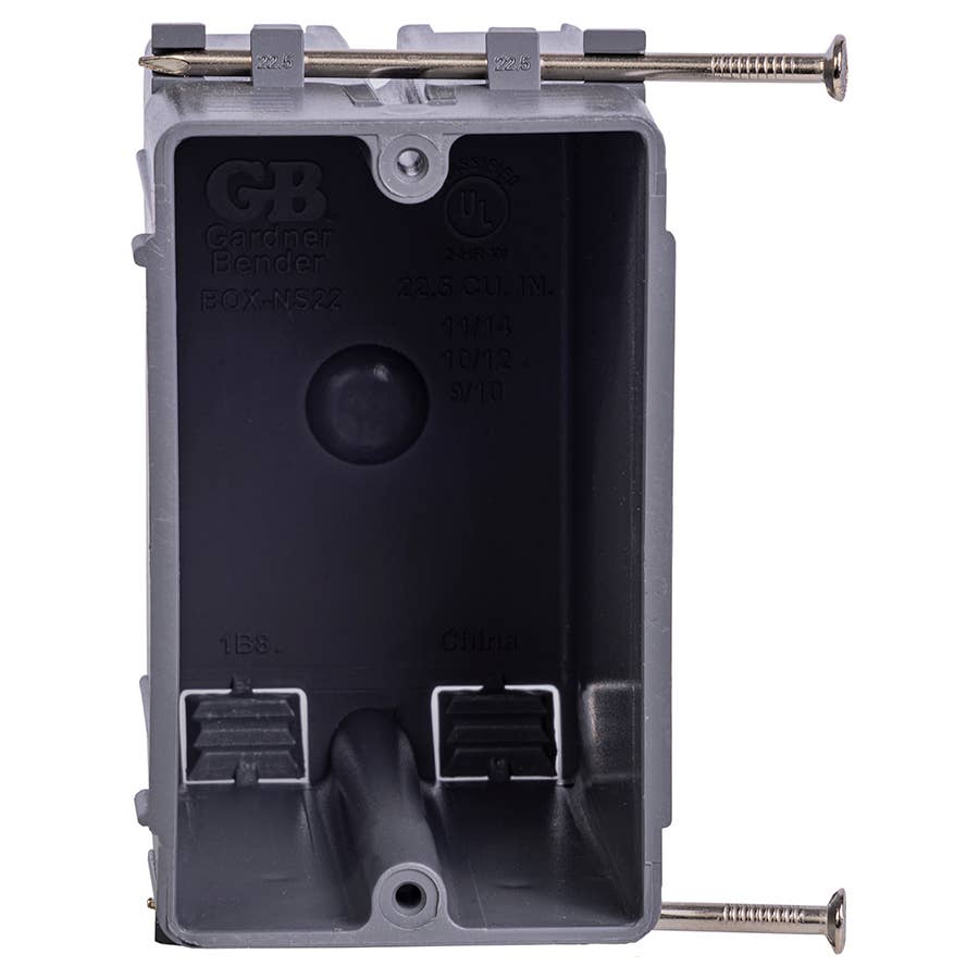 Gardner 1 Gang New Work PVC Box