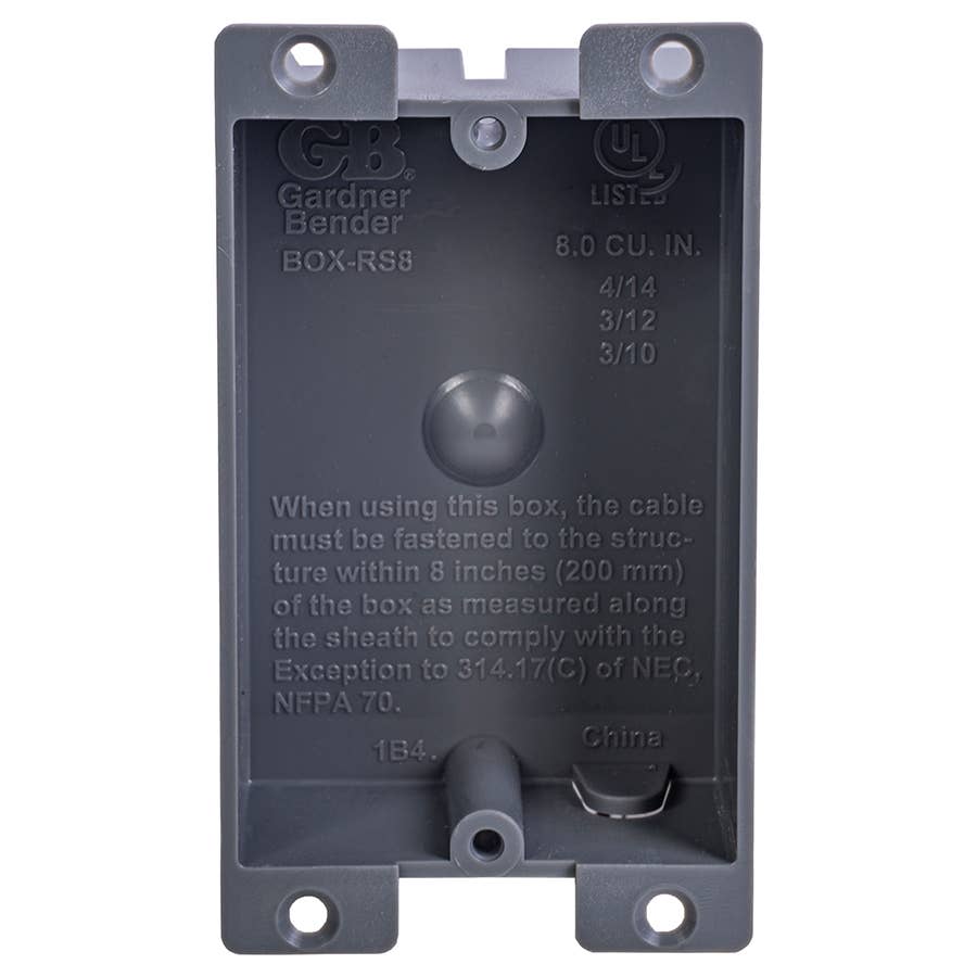 Gardner 1 Gang Old Work PVC Box
