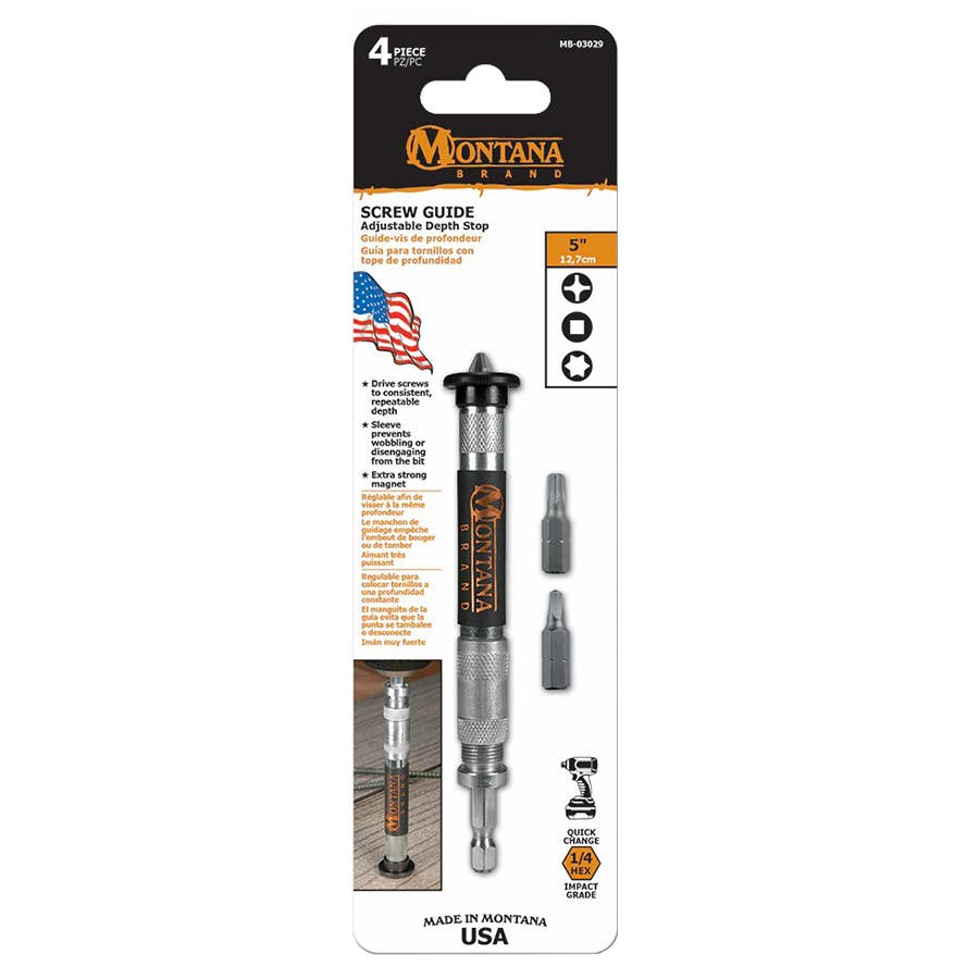 Montana Brand Adjustable Depth Stop Screw Guide