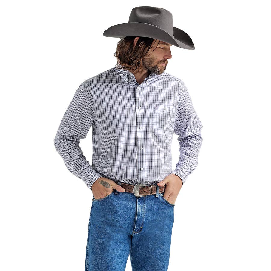 Wrangler Men's Long Sleeve George Strait One Pocket Shirt