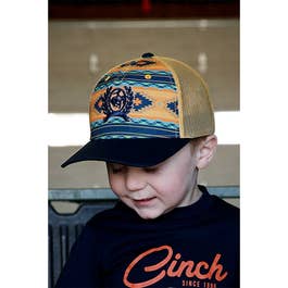Cinch Boy's Embroidered Logo Aztec Cap