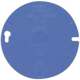 Carlon Round PVC Box Cover Blank - 4""