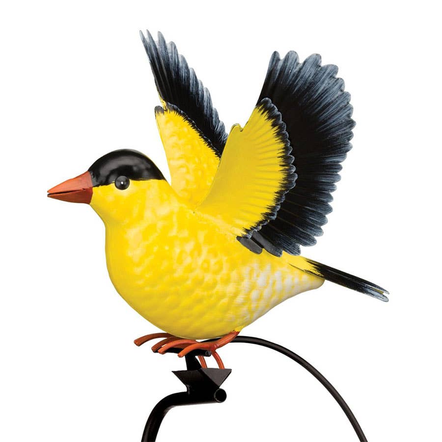 Regal Art & Gift Rocker Bird Stake - Gold Finch - 42"
