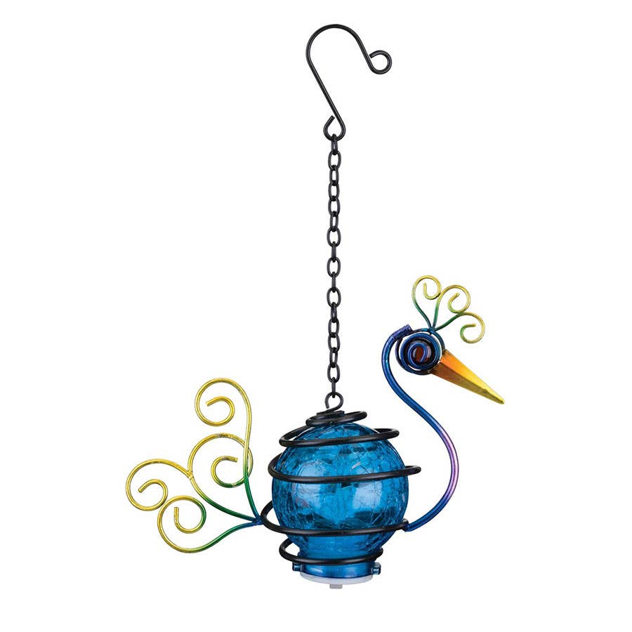Regal Art & Gift Solar Bird Lantern - Peacock - 15.75"
