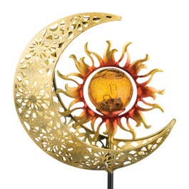 Regal Art & Gift Solar Filigree Sun Moon Stake - 36.50"