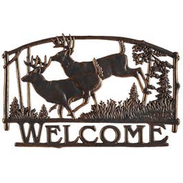 Painted Sky Cast Iron Welcome Sign