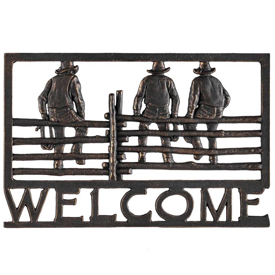 Painted Sky Cast Iron Welcome Sign