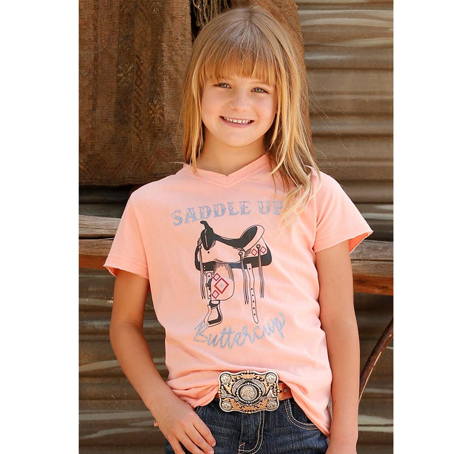 Cruel Girl's Short Sleeve Saddle Up Buttercup Graphic T-Shirt