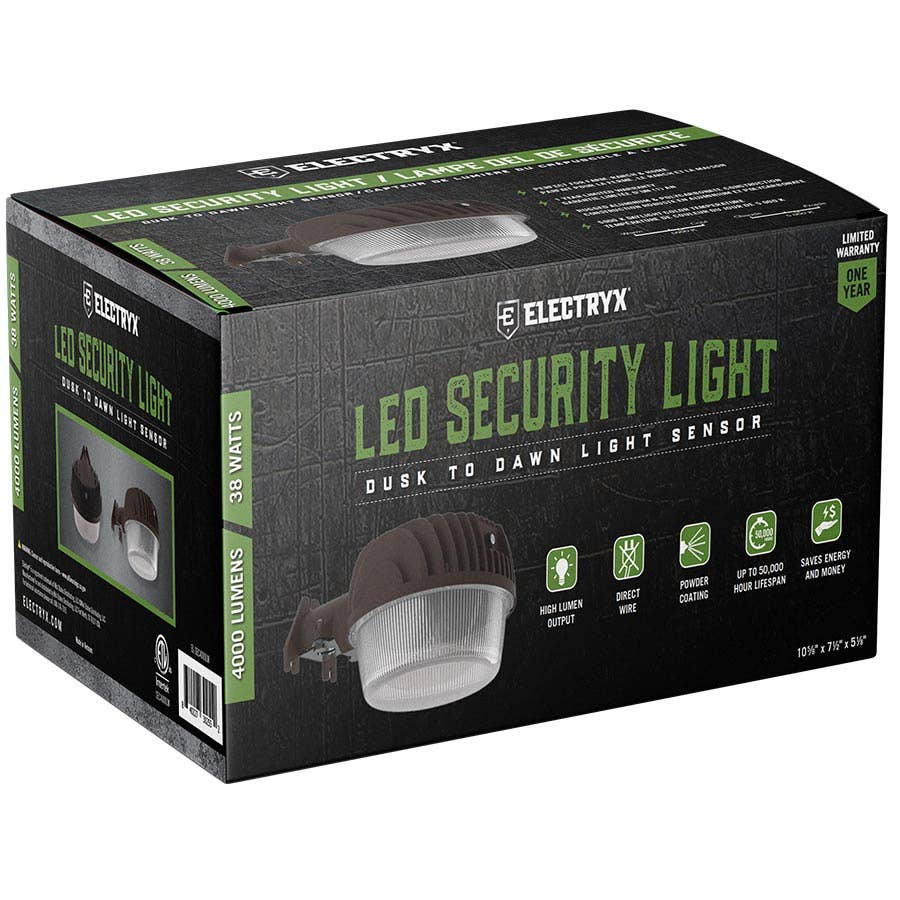The Electryx® 4,000 Lumens LED Security Light provides high lumen output