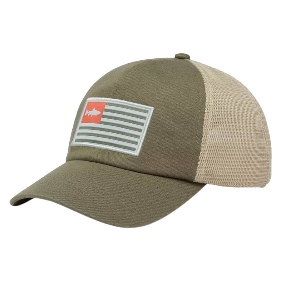 Columbia Men's PFG Fish Star Flag Patch Dad Cap