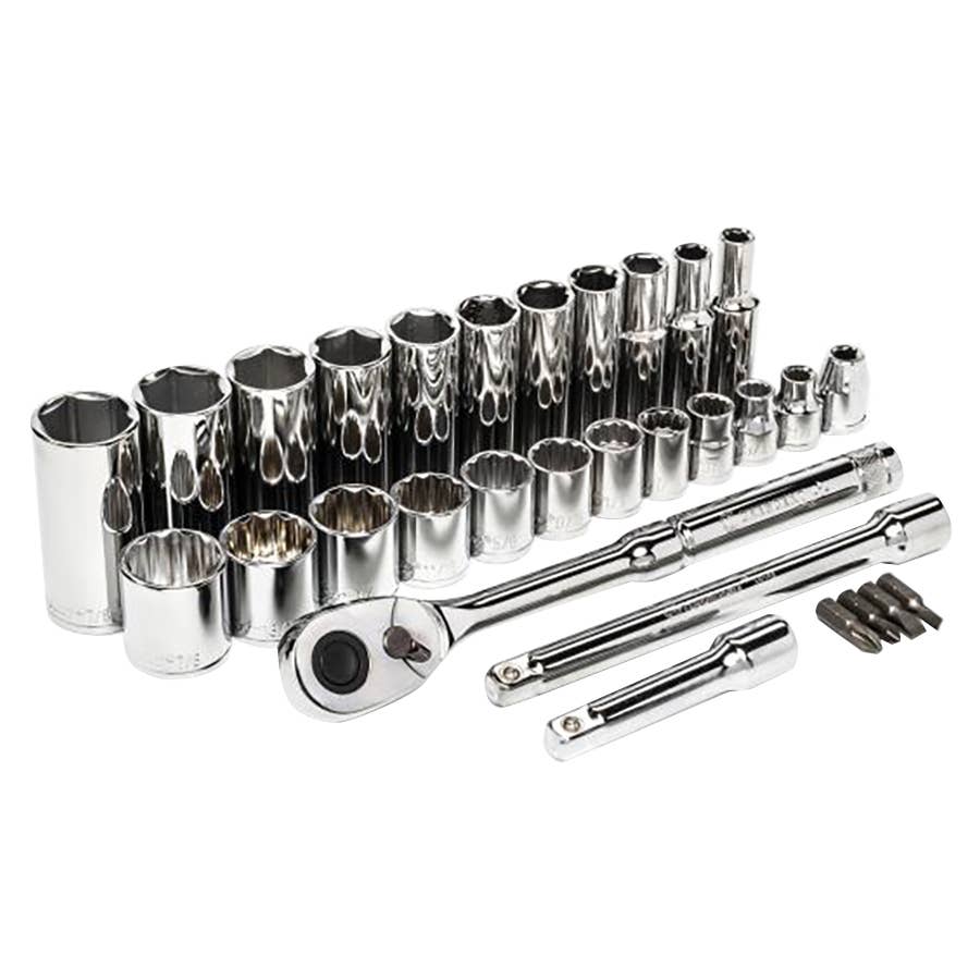 Crescent 30 pcs 3/8" Drive 6 & 12 Pt. SAE Mechanics Tool Set