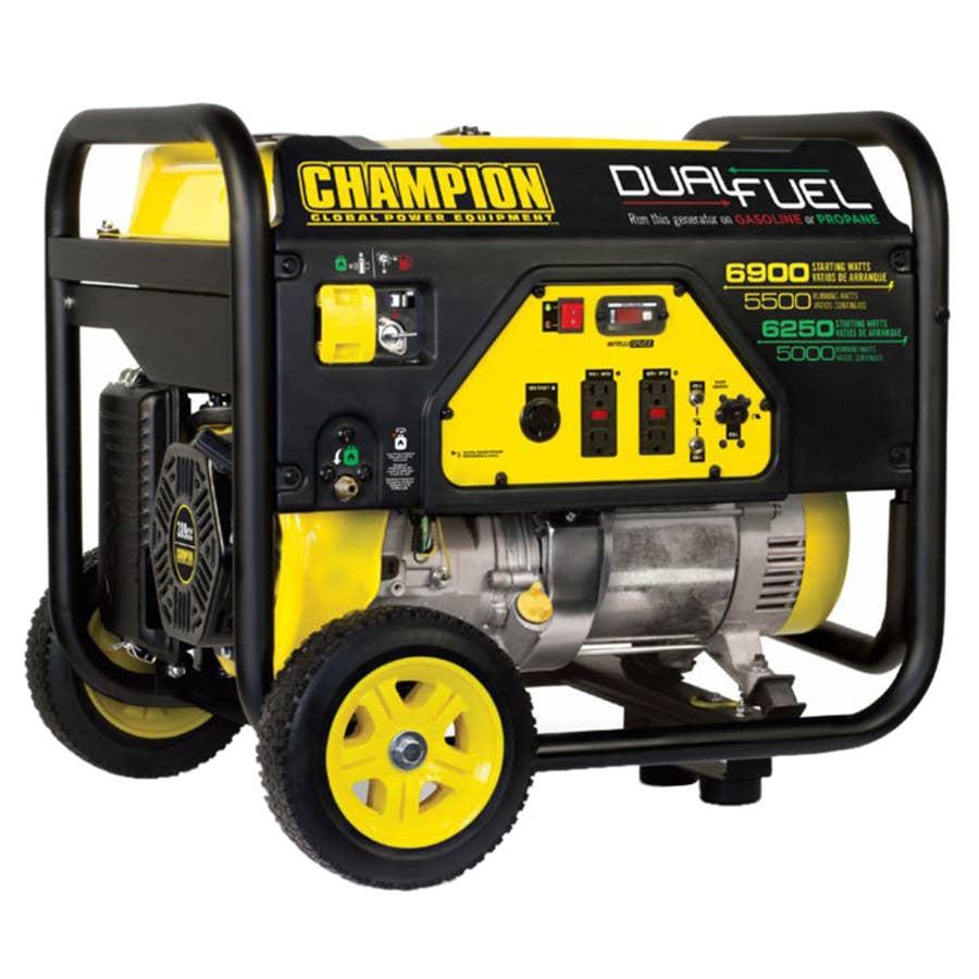 Champion Power Equipment 5500 w Dual Fuel Generator with Wheel Kit Champion Power Equipment 5500 w Dual Fuel Generator with Wheel Kit