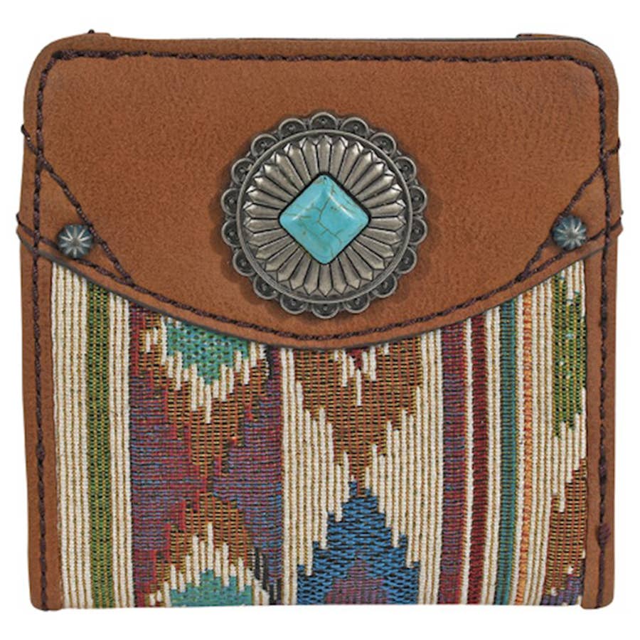 Justin Women's Jacquard Aztec Pattern Bifold Wallet