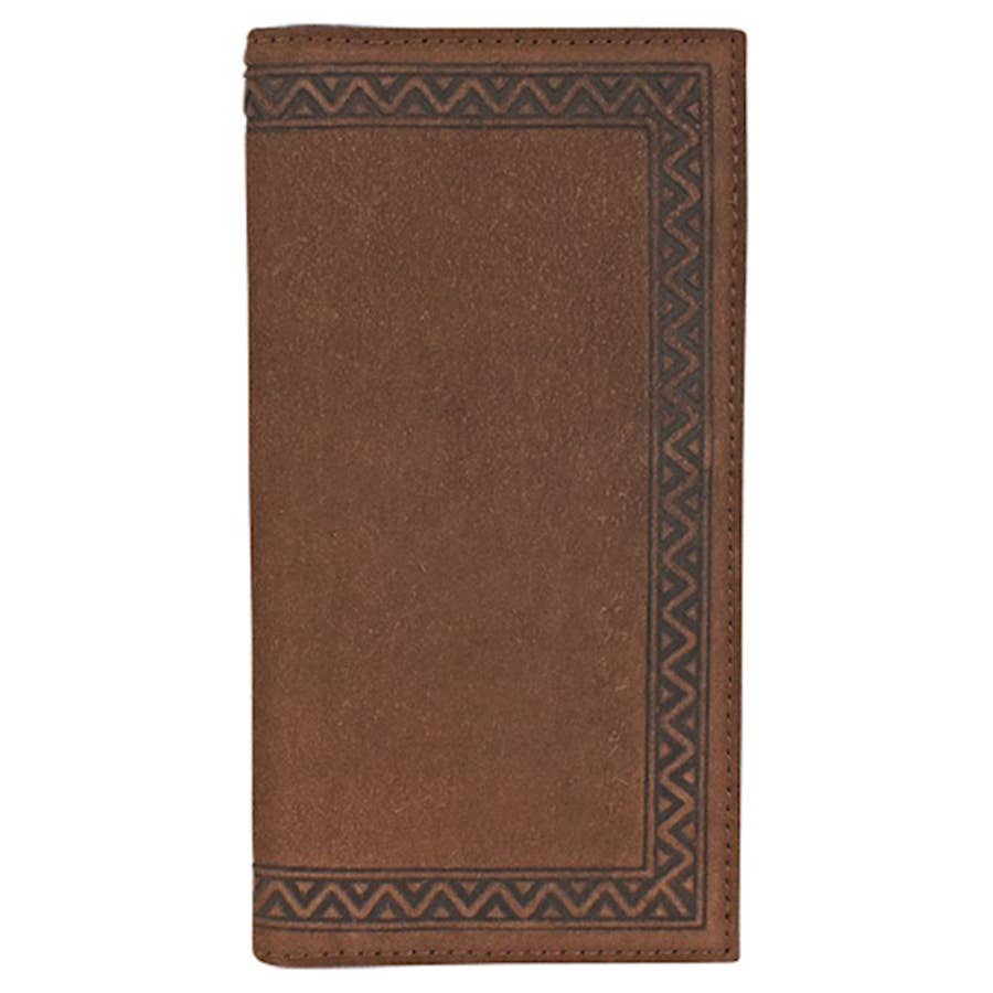 Justin Men's Rodeo Roughout Leather Wallet