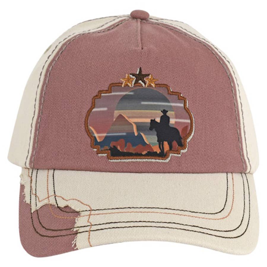 Catchfly Women's Desert Cowboy Distressed Ponytail Cap