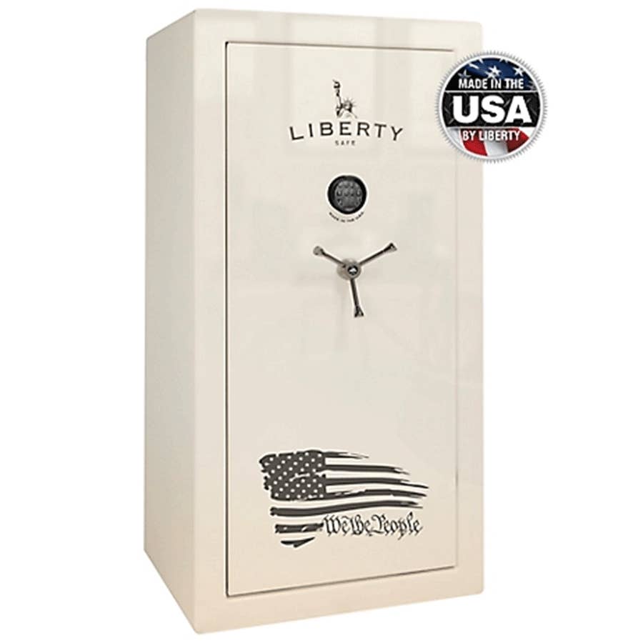 Liberty Safe We the People 30 Gun Safe - 60 min - White