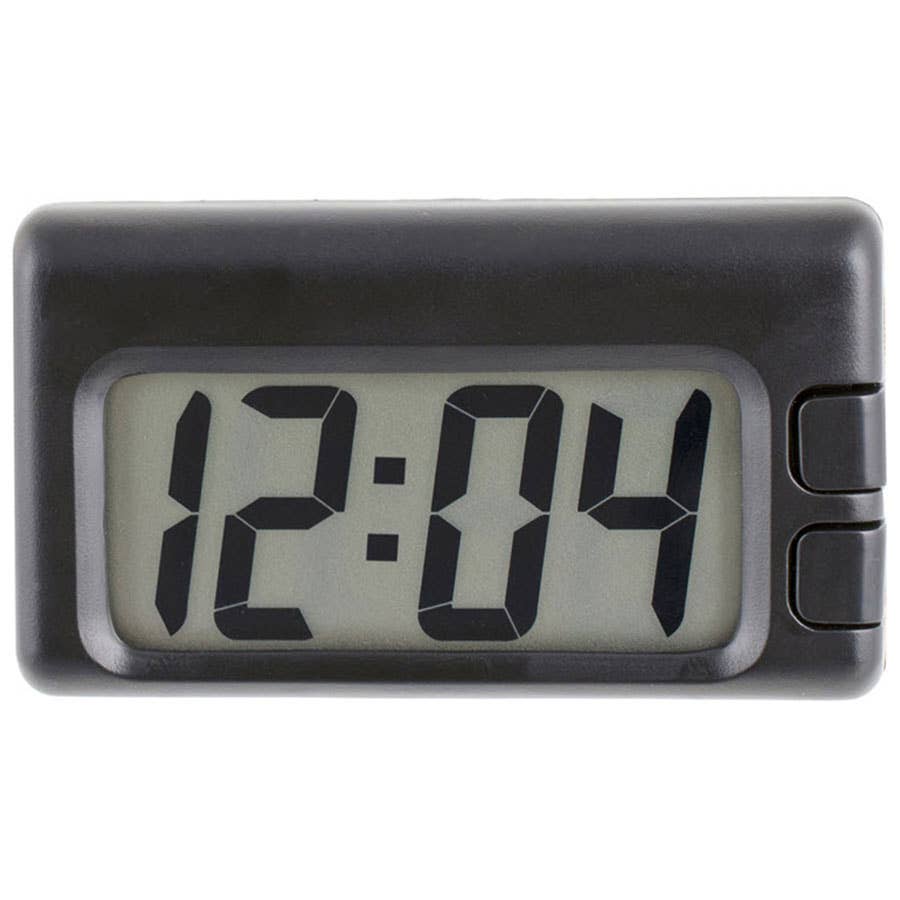 Custom Accessories Black Plastic Digital Clock