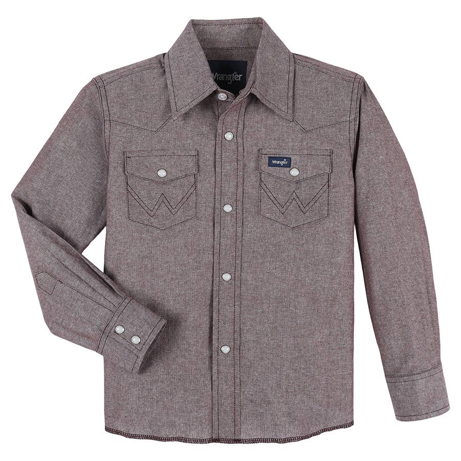 Wrangler Boy's Long Sleeve Western Workshirt