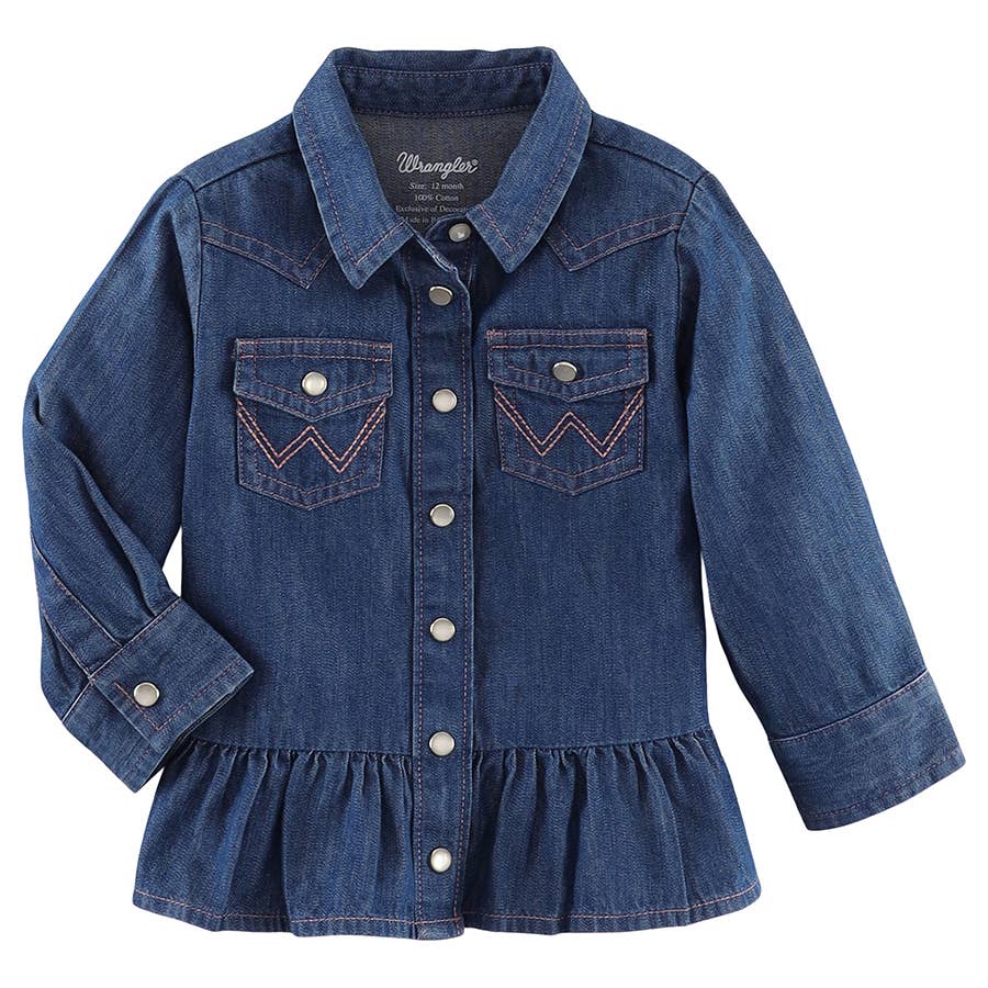 Wrangler Girl's Long Sleeve Western Shirt