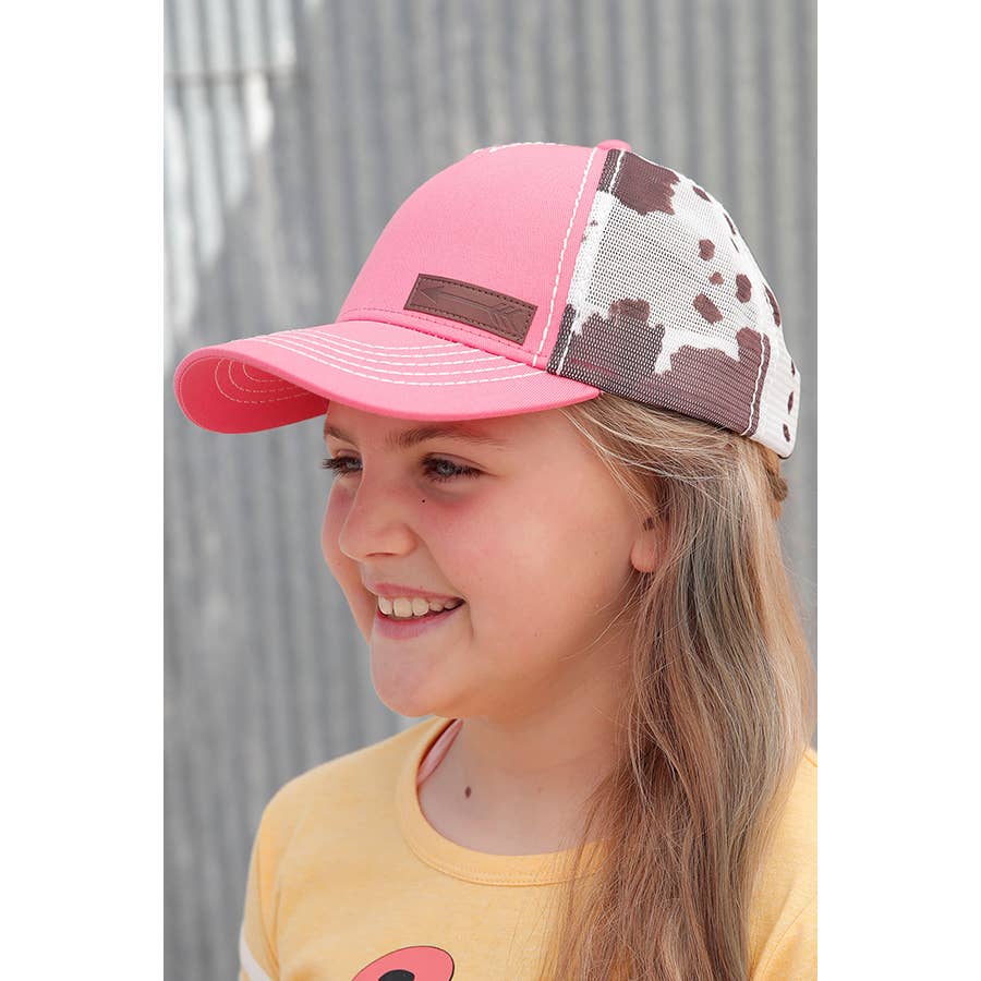 Cruel Girl's Cowhide Print Mesh Back Trucker Cap