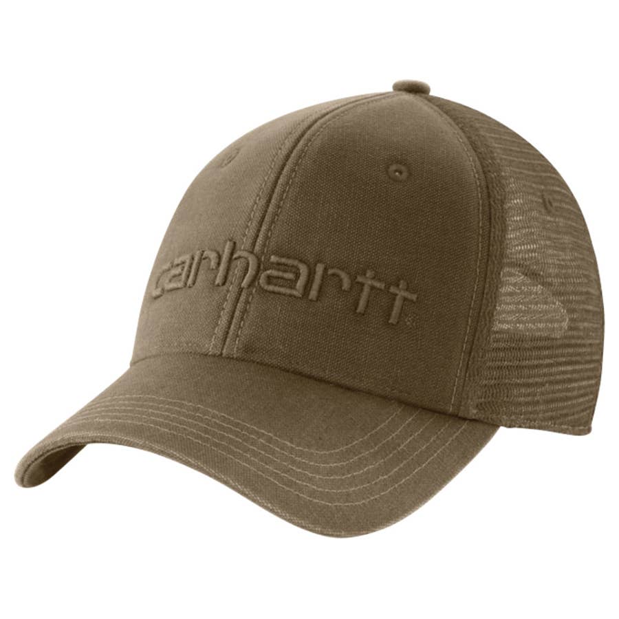 Carhartt Men's Canvas Mesh-Back Logo Graphic Cap