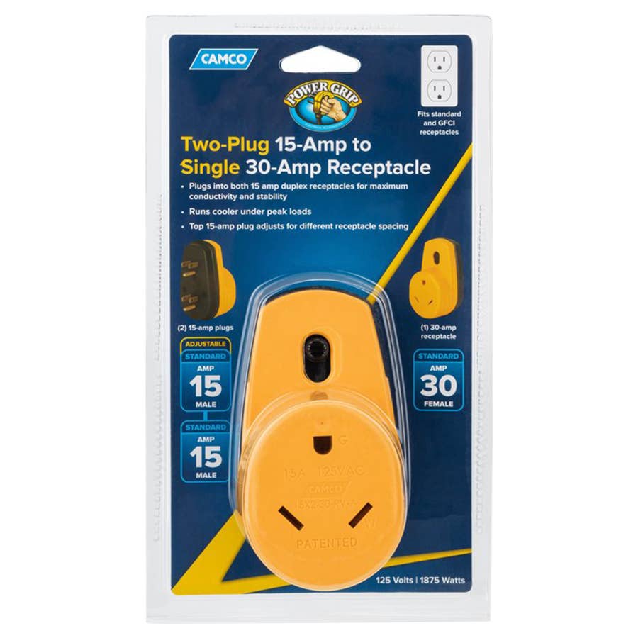 Camco PowerGrip 15 Amp to Single 30 Amp