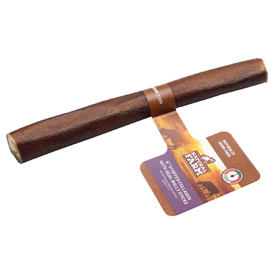 Natural Farm Stuffed Collagen Stick w/ Bully Stick