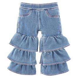 Wrangler Girl's Tiered Flare Jeans
