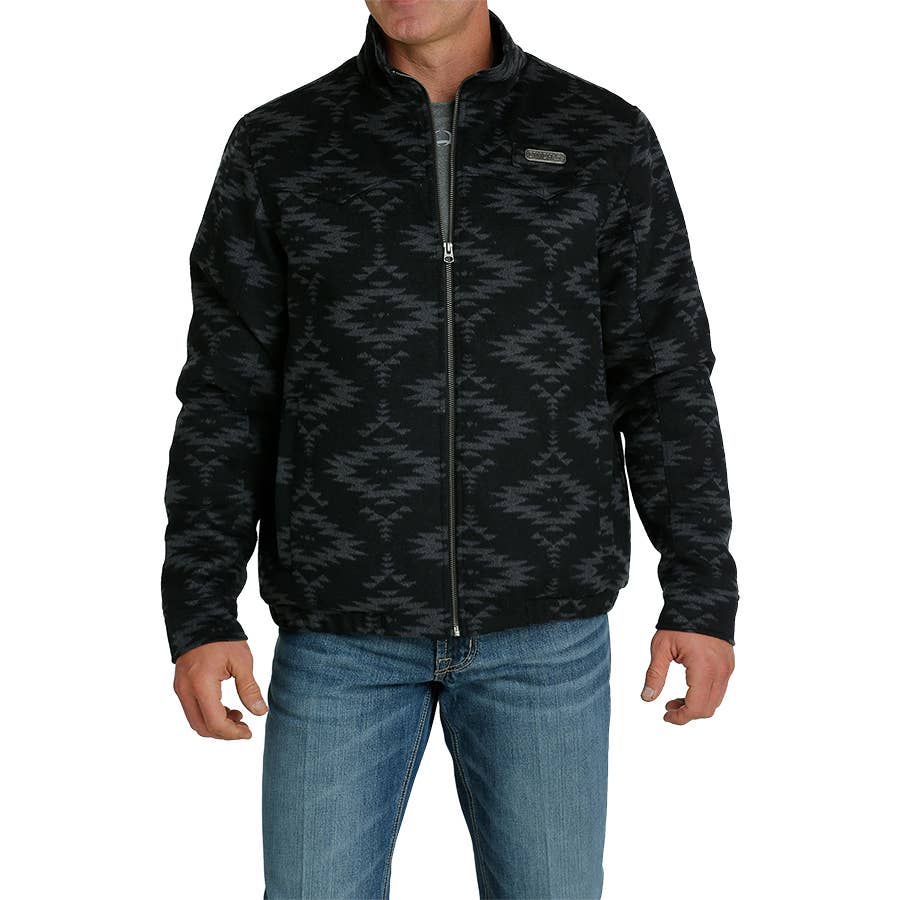 Cinch Men's Concealed Carry Poly Wool Full Zip Western Yokes Aztec Print Jacket