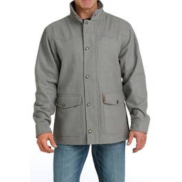 Cinch Men's Poly Wool Snap Front Ranch Coat