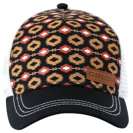 Cinch Women's Mesh Back Faux Leather Cinch Logo Trucker Cap