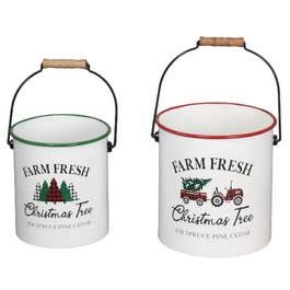 Backyard Expressions Holiday Planter Set with Handles - 2 pk