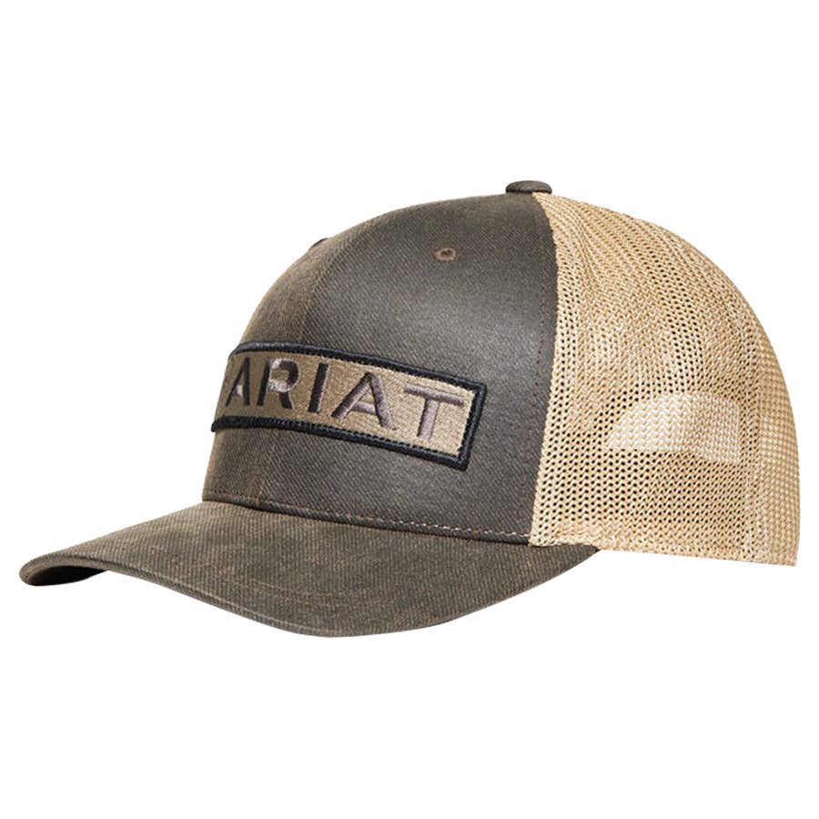 Ariat Men's Ariat Text Patch Mesh Snap Back Cap