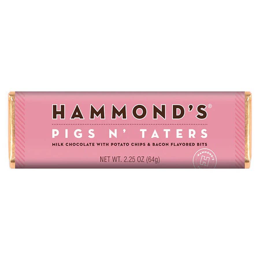 Hammond's Candies Pigs N' Taters Milk Chocolate with Potato Chips ...