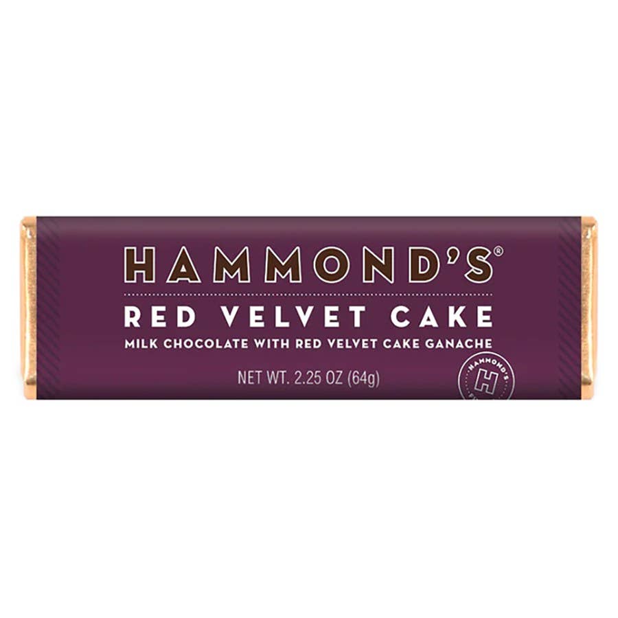 Hammond's Candies Milk Chocolate with Red Velvet Cake Ganache Candy Bar