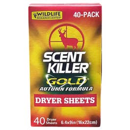 Wildlife Research Center Scent Killer Gold Autumn Formula Dryer Sheets