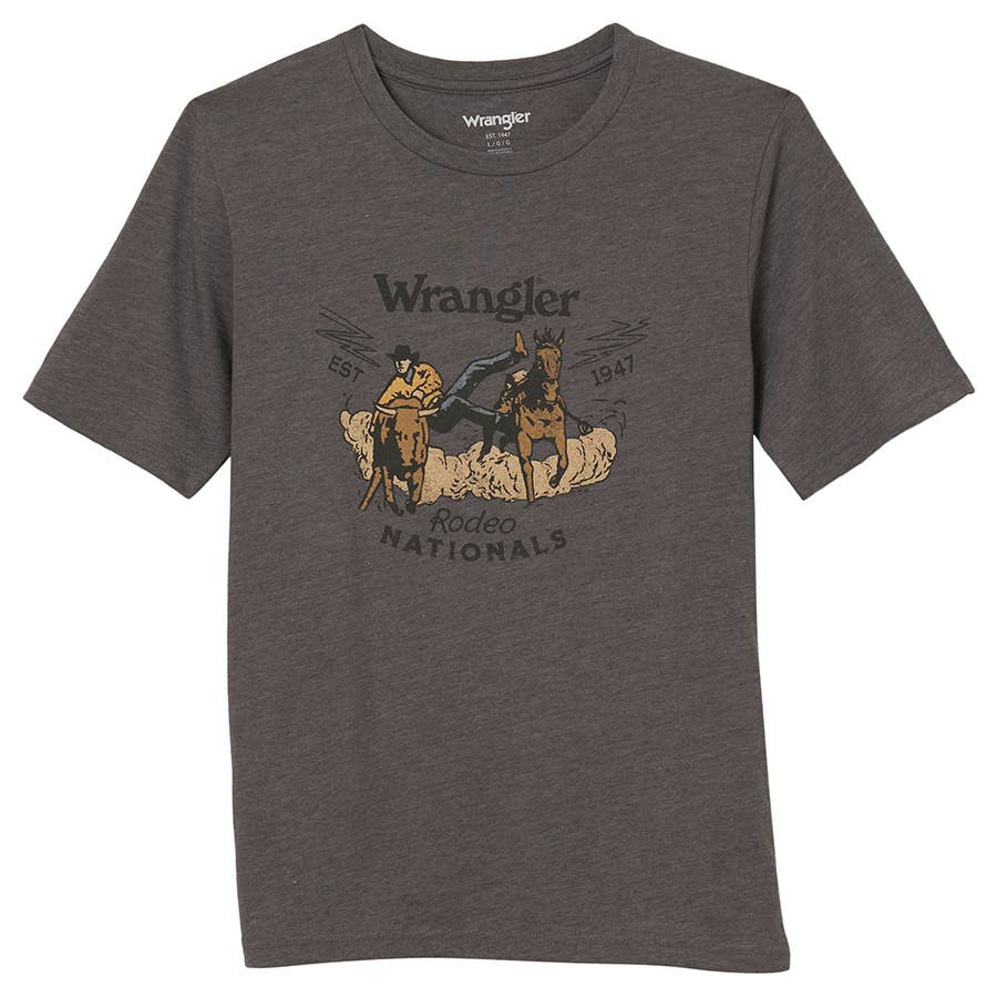 Wrangler Boy's Short Sleeve Steer Wrestler T-Shirt