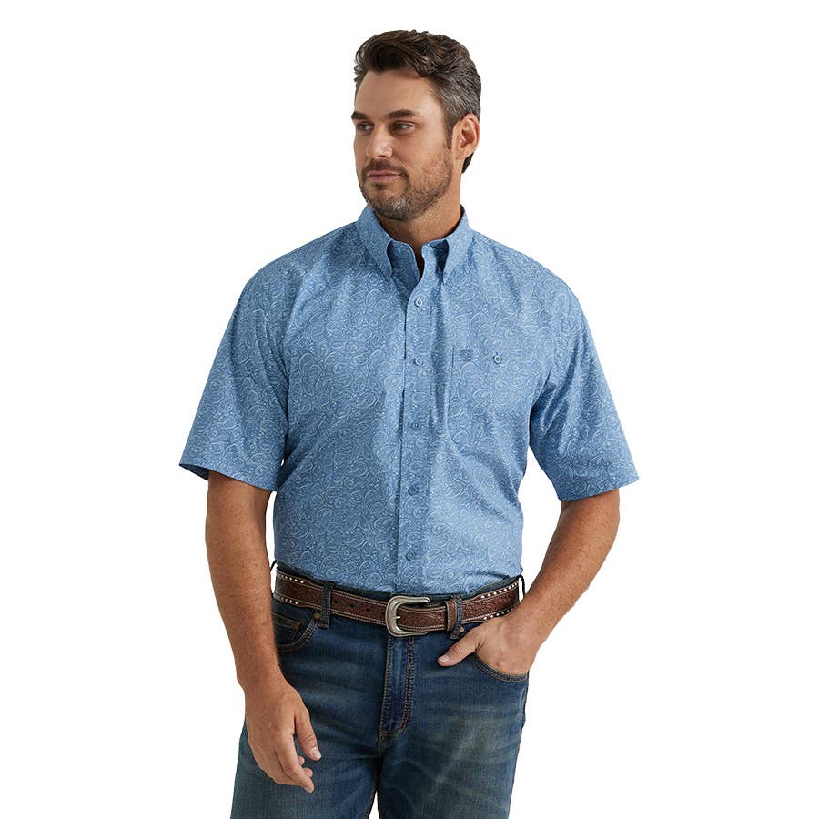 Wrangler Men's George Strait Collection One Pocket Short Sleeve Shirt