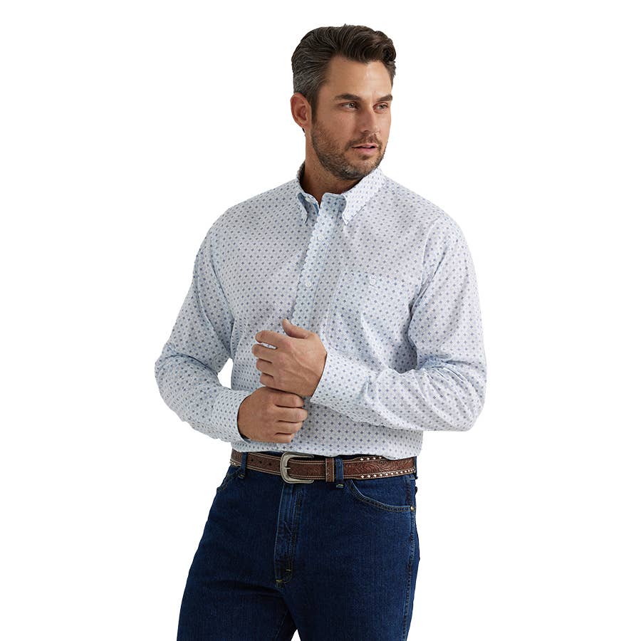 Wrangler Men's George Strait Collection One Pocket Long Sleeve Shirt