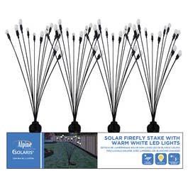 Alpine Solar Firefly Stake w/12 Warm White LED