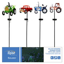 Alpine Solar Vintage Truck and Tractor Stake w/LEDs