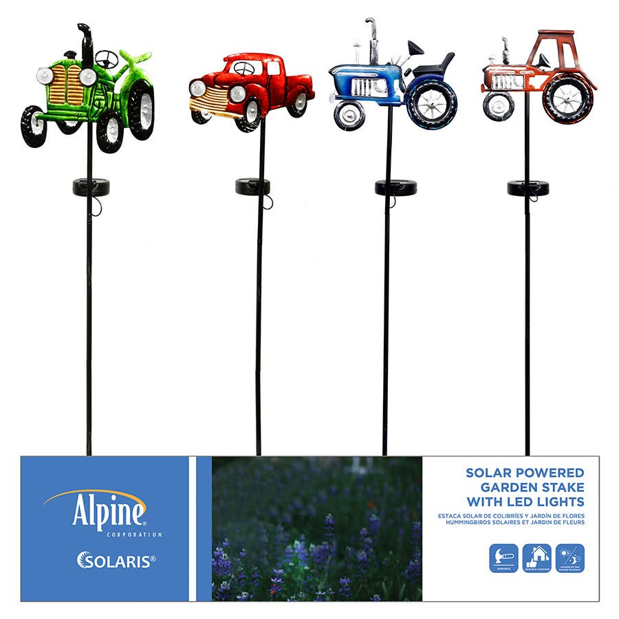 Alpine Solar Vintage Truck and Tractor Stake w/LEDs