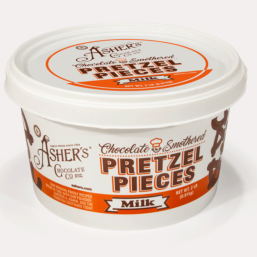 Asher's Chocolate Co. Milk Chocolate Covered Pretzels - 2 lb