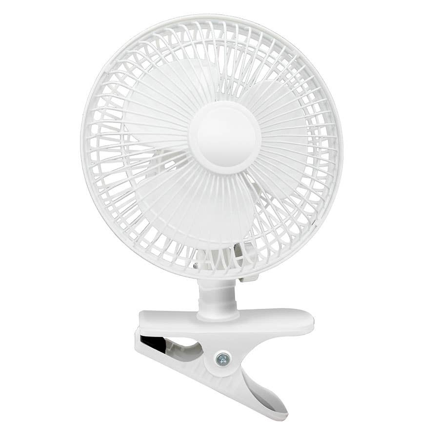 Beyond Breeze Clip-On Desk Fan - 6" - White