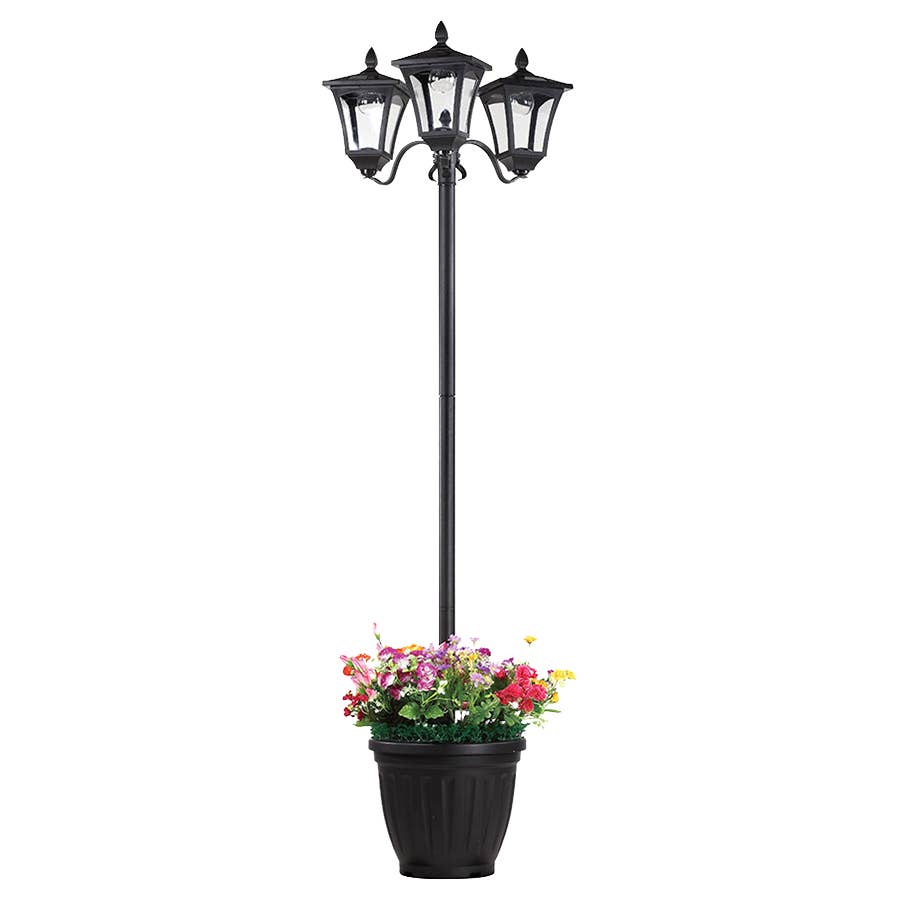 Backyard Expressions Solar Lamp Planter