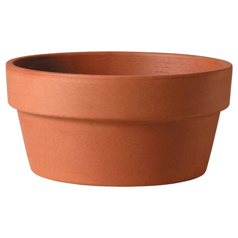 Deroma Bulb Pan Terra Cotta Clay Pot